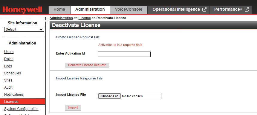 Deactivate License (Full) - On Prem Deployment