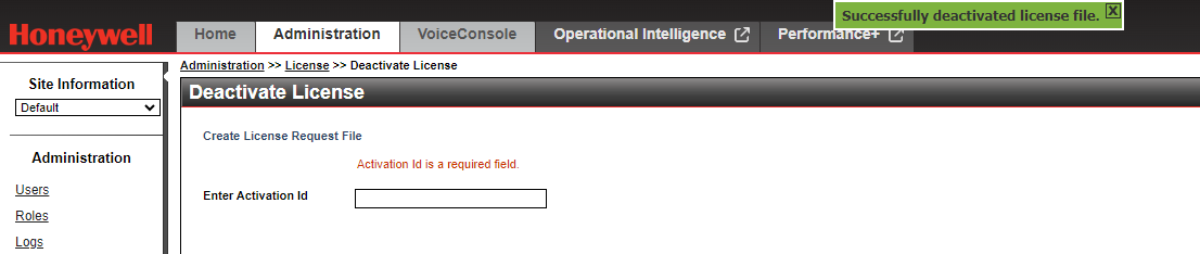 Deactivate License (Full) - On Prem Deployment