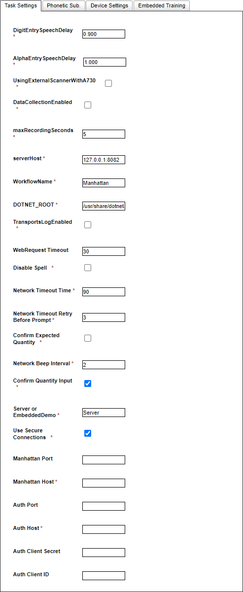 Configuring the Application for A700x